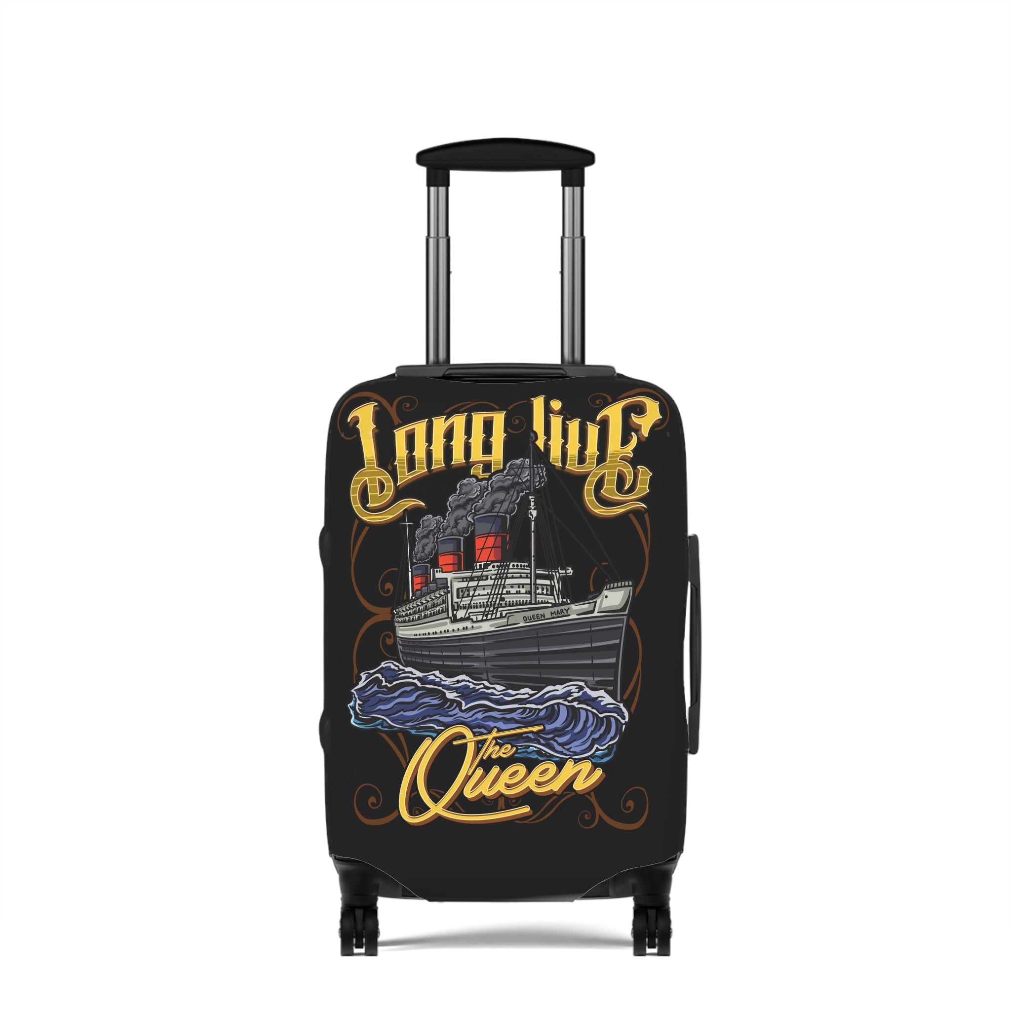 Long Live the Queen Luggage Cover (Black) – The History Chaser